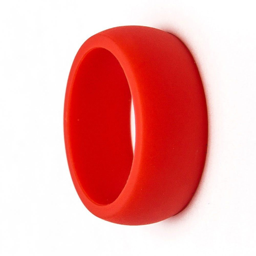 Red Thick Silicone Rubber Ring | 8.7mm | LoyaltyRings.com